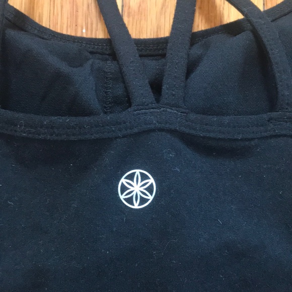 GAIAM | Tops | Gaiam Strappy Black Tank Top Wbuiltin Bra Size S | Poshmark
